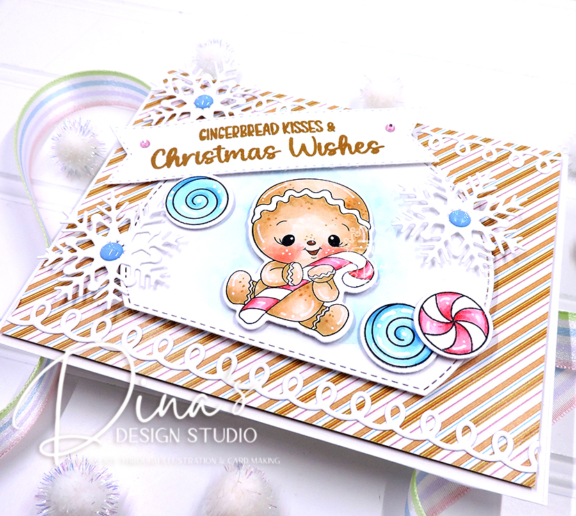 Gingerbread Kisses & Christmas Wishes - Dina's Design Studio